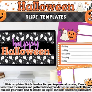 Halloween Theme Editable Holiday Classroom Decor Bundle | Modern ...