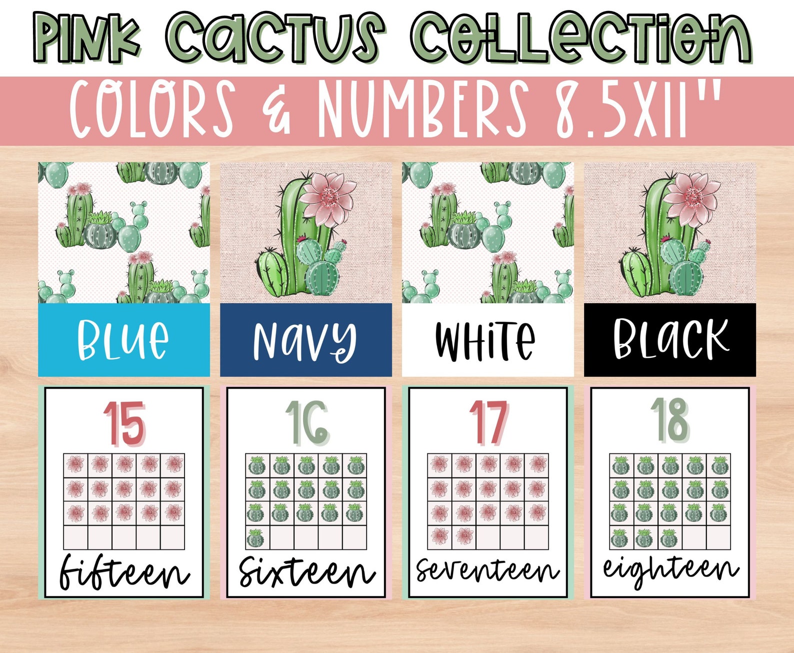PINK Cactus CLASSROOM Decor Full Bundle Meet the Teacher | Shapes | Abc ...