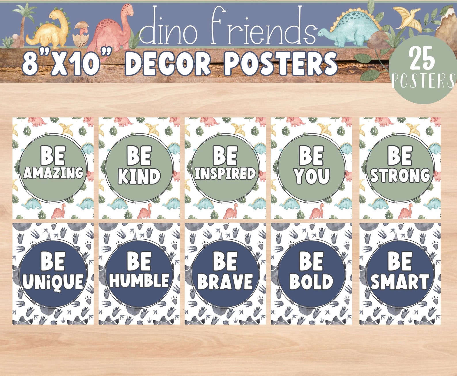 Dinosaur Classroom Posters Learning Posters Elementary Classroom Decor ...