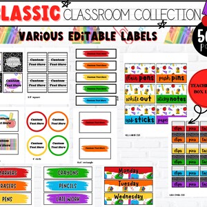 Primary Classroom Editable CLASSROOM DECOR Bundle | Elementary ...
