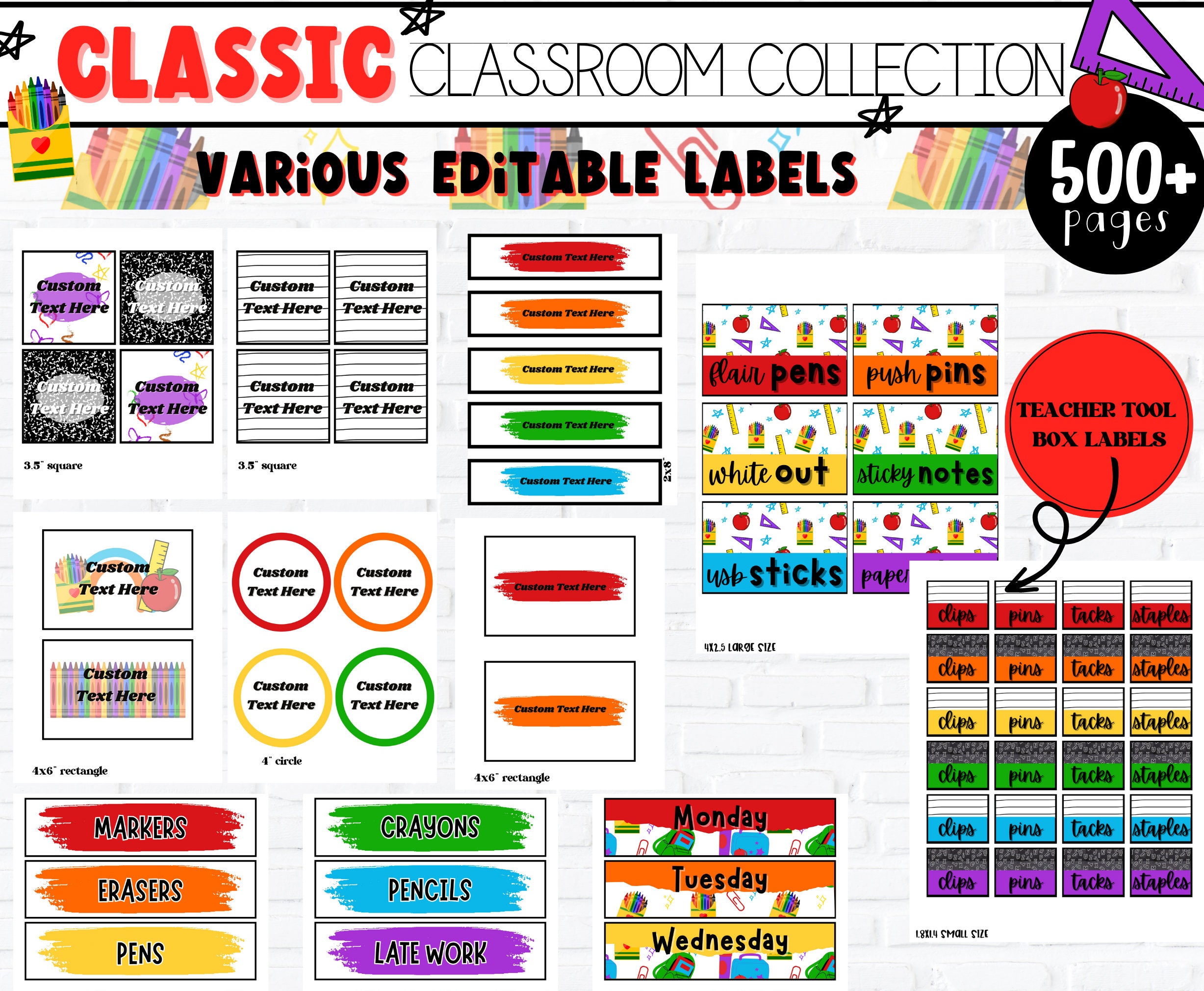 Primary Classroom Editable CLASSROOM DECOR Bundle | Elementary ...