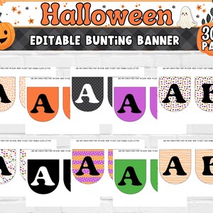 Halloween Theme Editable Holiday Classroom Decor Bundle | Modern ...