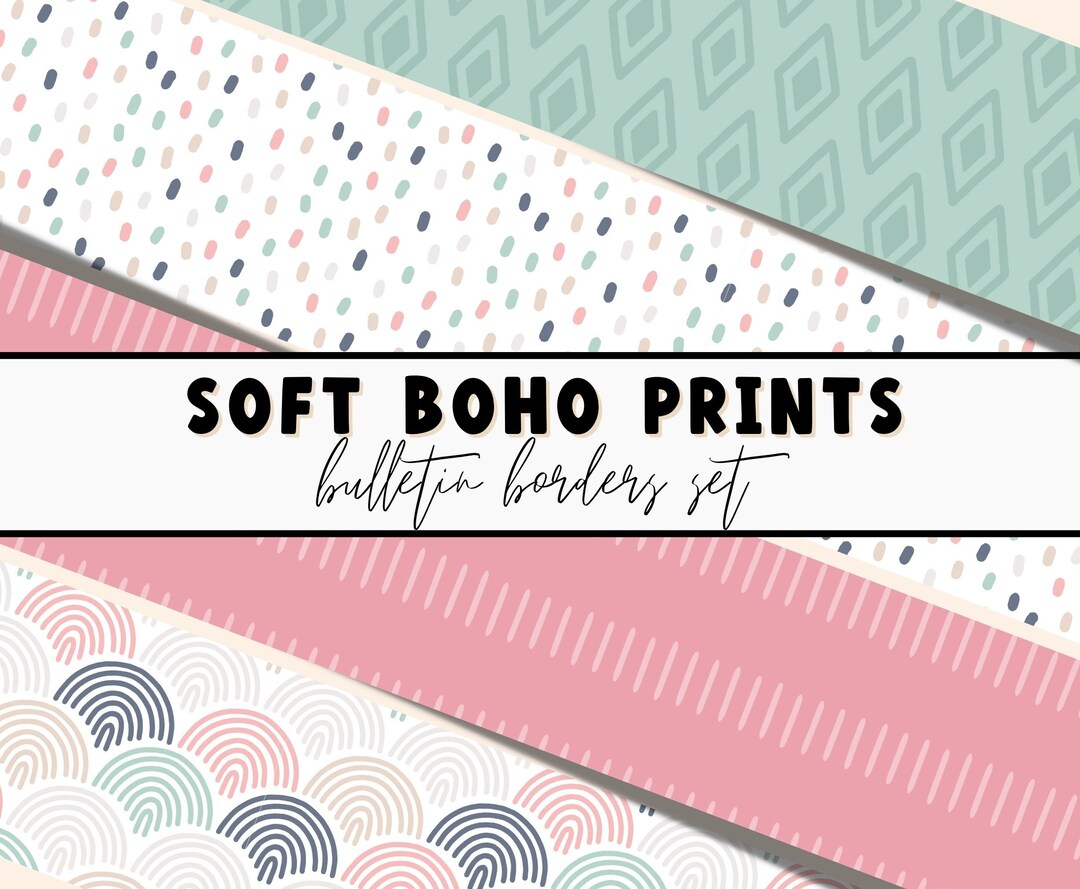 Calm Boho Classroom Decor. Neutral Printable Classroom Border ...