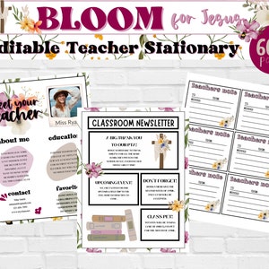 Christian Editable CLASSROOM DECOR Bundle | Elementary Classroom Decor ...