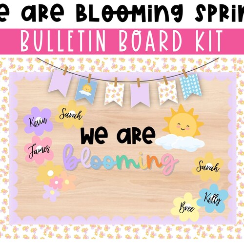 Spring Bulletin Board Kit Classroom Decor - Etsy