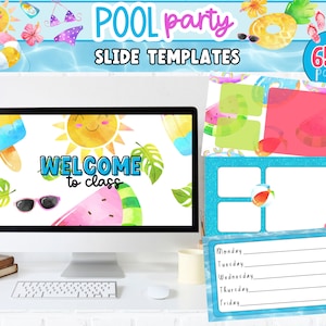 Bright Pool Party Summer CLASSROOM DECOR Bundle | Elementary Classroom ...