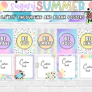 Pastel Summer Popsicle Theme Editable Classroom Decor Bundle | Modern ...