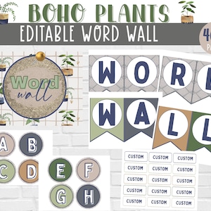 Boho Plants CLASSROOM DECOR Full Bundle Meet the Teacher | Shapes | Abc ...