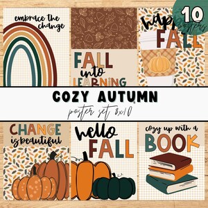 Fall Classroom Posters | Cozy Autumn Classroom | Fall Bulletin Board ...