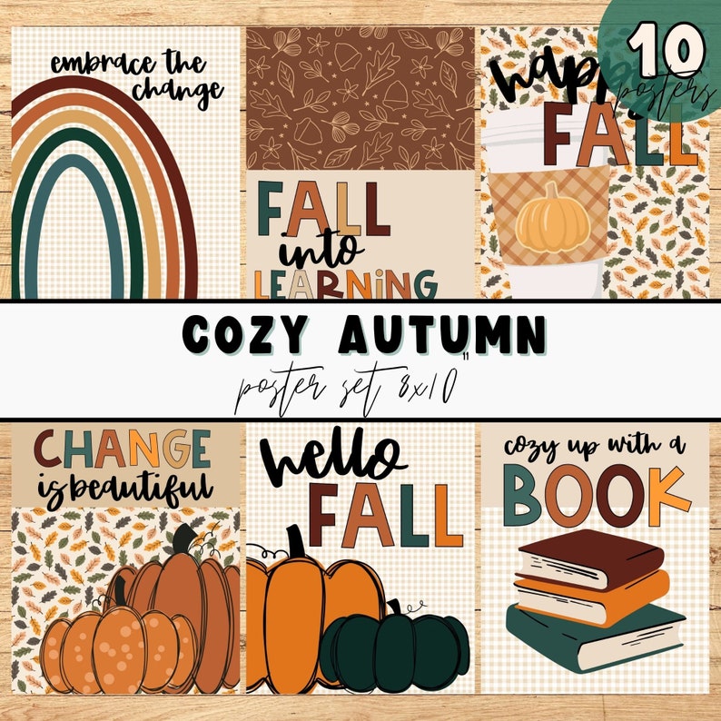 Fall Classroom Posters Cozy Autumn Classroom Fall Bulletin - Etsy