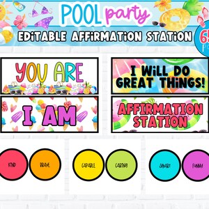 Bright Pool Party Summer CLASSROOM DECOR Bundle | Elementary Classroom ...