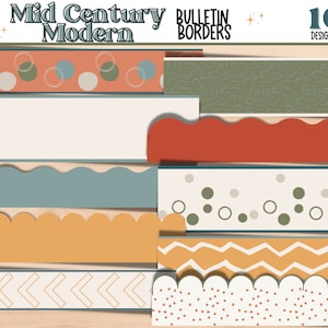 PRINTABLE Modern Bulletin Board Borders. Printable Classroom Borders ...