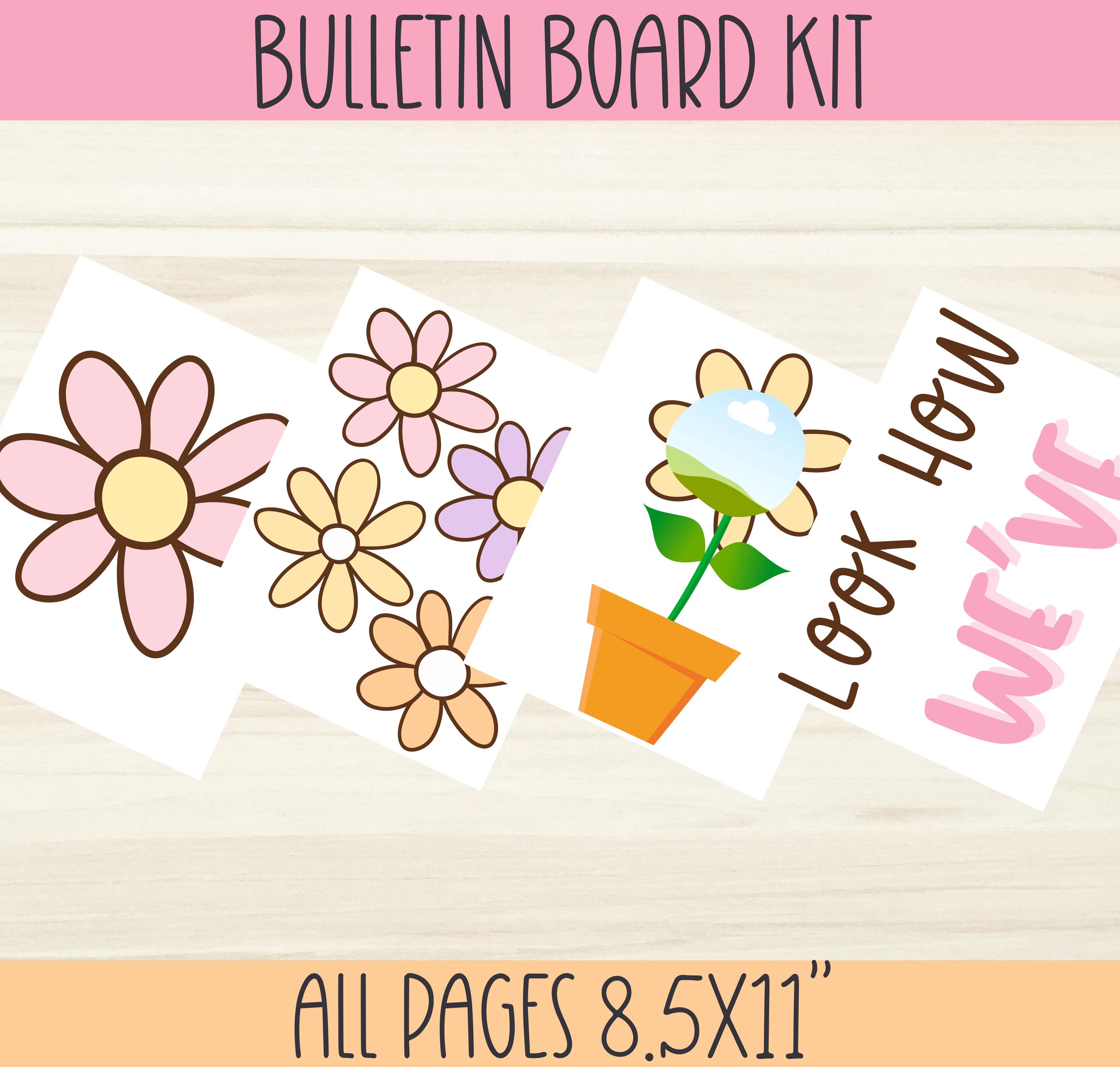 Look How We've Grown Bulletin Board Kit. Editable Growth Chart Bulletin ...