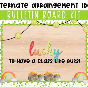 St. Patrick's Day Bulletin Board Kit. Printable Boho Bulletin Borders ...