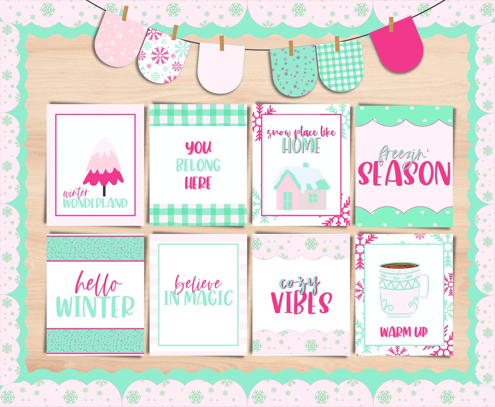 Winter Bulletin Board Kit Printable. Snowman Classroom Decor. January ...