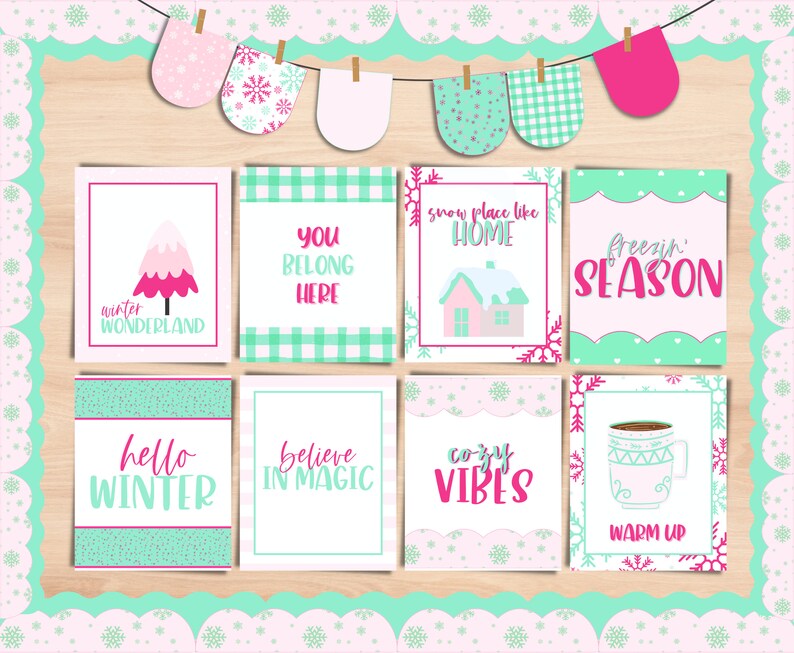 Winter Bulletin Board Kit Printable. Snowman Classroom Decor. January ...