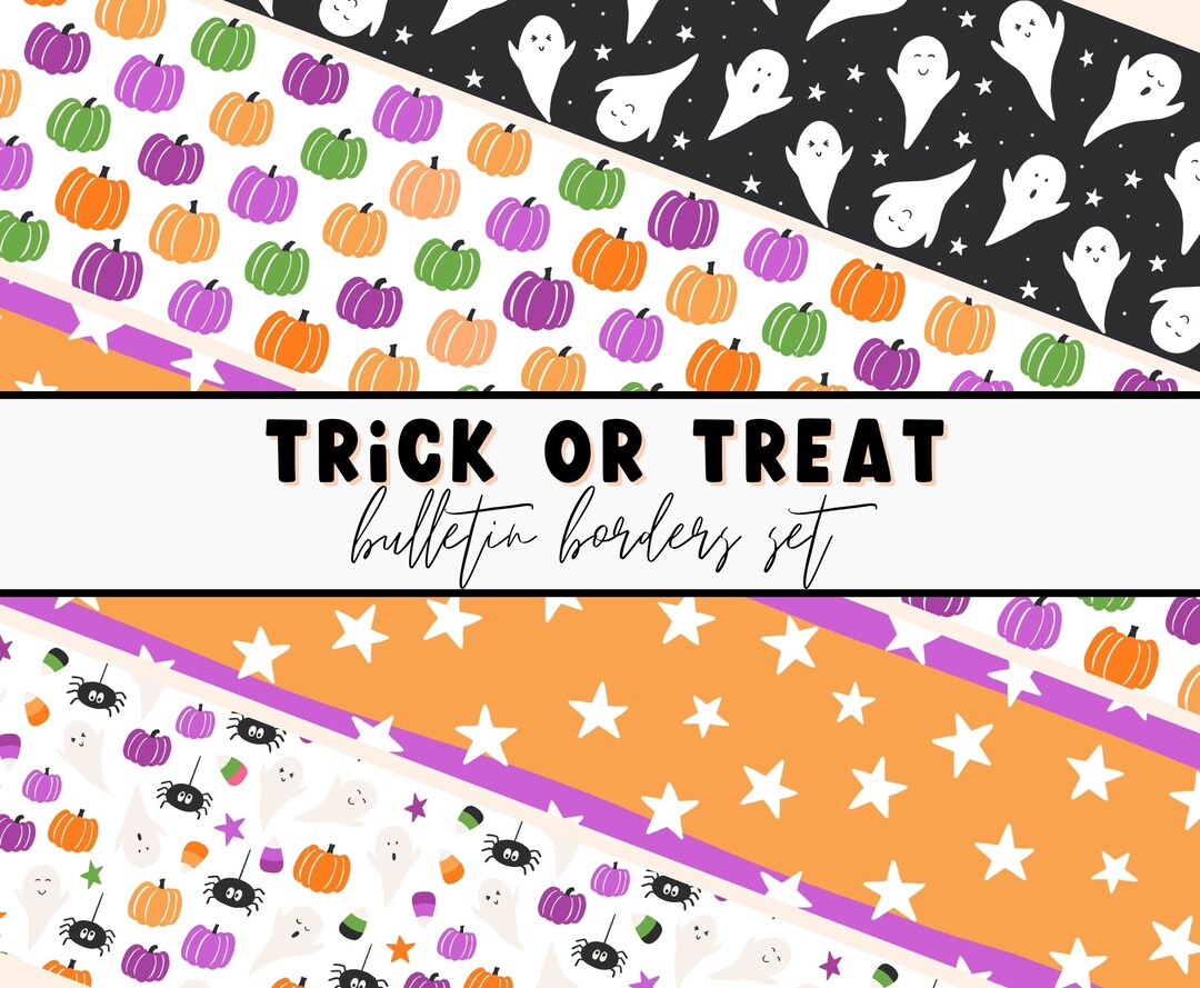Classic Halloween Treat Bulletin Borders | Halloween Classroom Decor ...