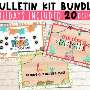 Printable Bulletin Board Bundle of 20 Kits. Holiday Bulletin Board Kit ...