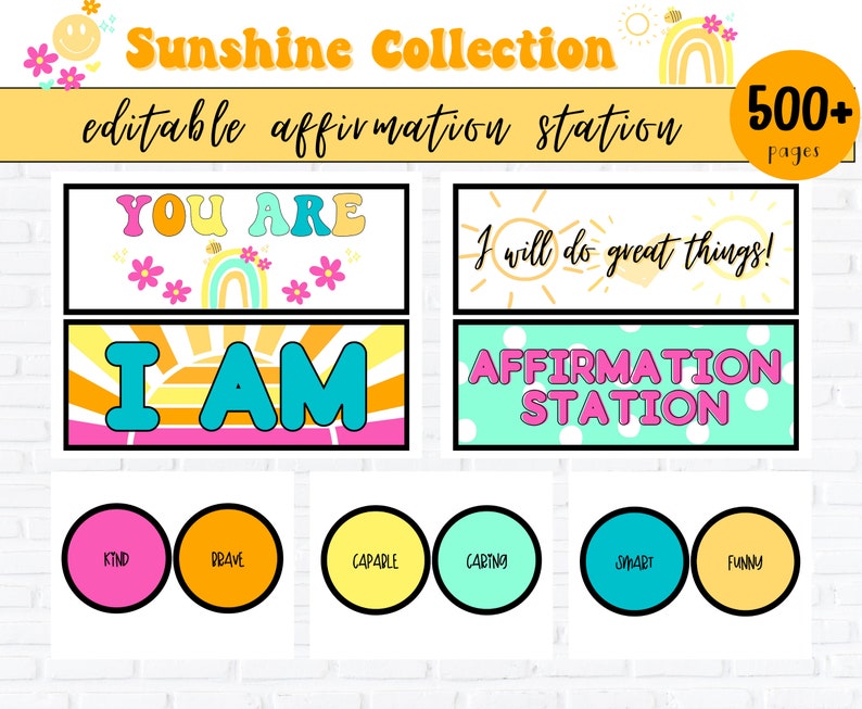 Bright Sunshine Editable CLASSROOM DECOR Bundle | Elementary Classroom ...