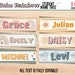 MODERN RAINBOW Editable Student Desk Plate. Student Name Tags. Calm ...
