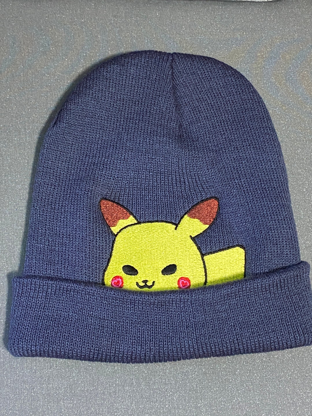 Cute Pikachu, Pokemon, Adult Peek-a-boo Bitch Beanie Hat - Etsy
