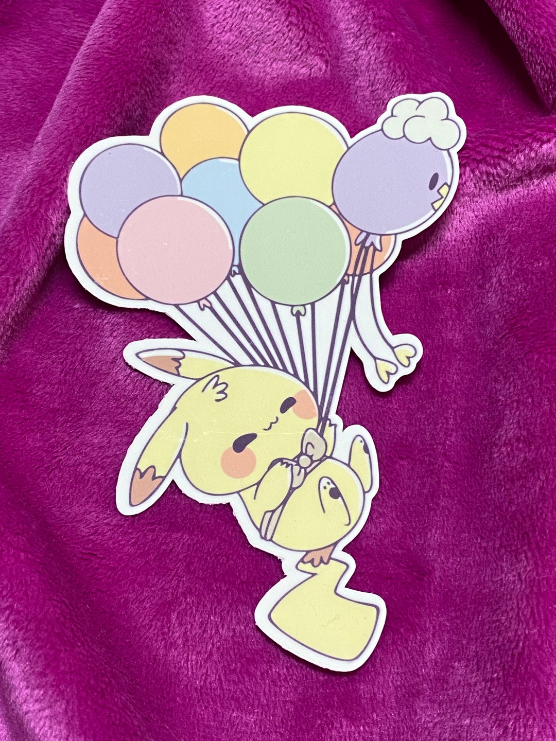 Floating Pikachu Sticker - Etsy