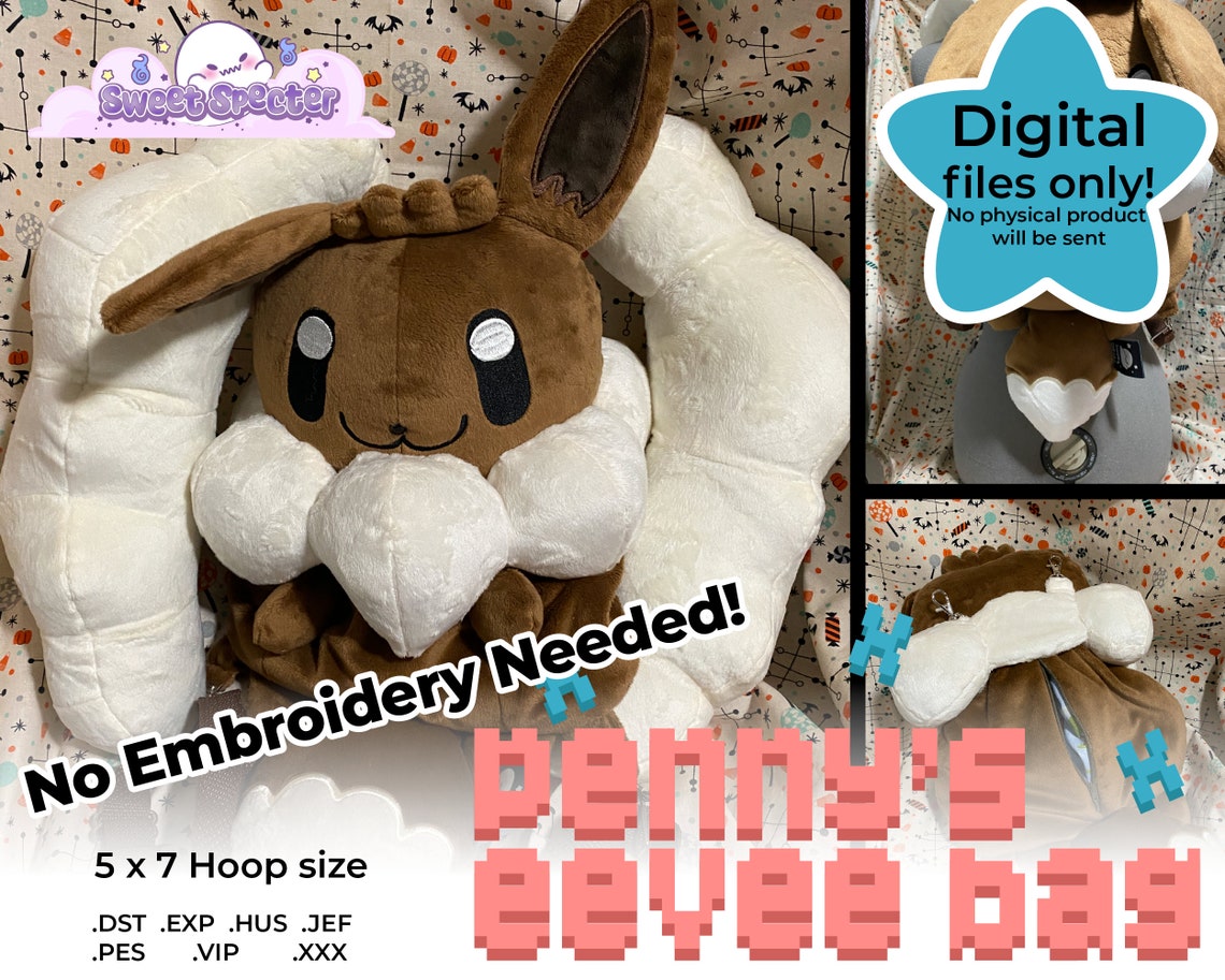 Plush Pokemon Penny Eevee Working Backpack Sewing Pattern - Etsy