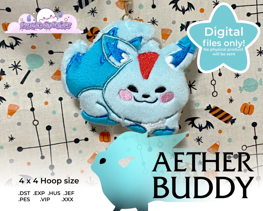 In the Hoop Plush Aether Buddy Includes Instructions 4x4 ITH Plushie ...