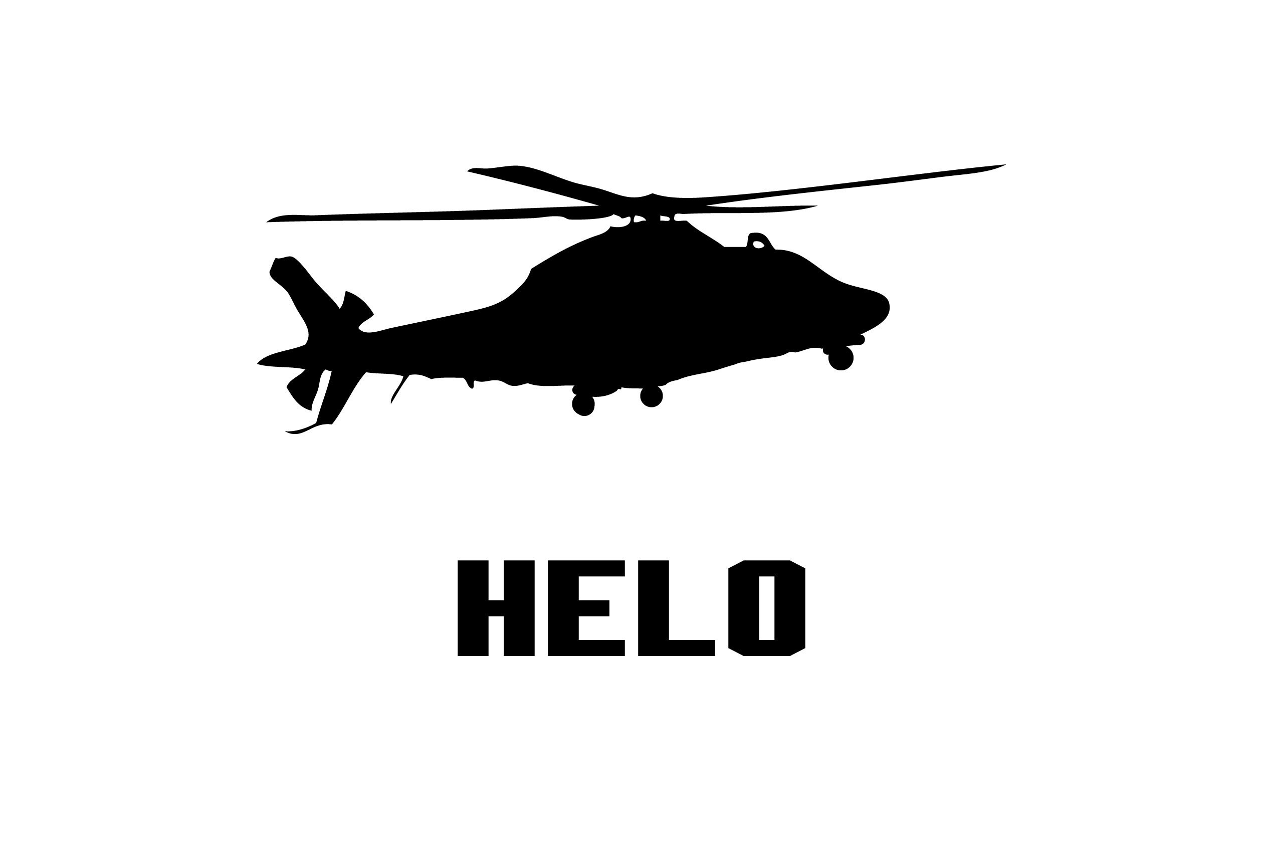 Agusta Helicopter Vinyl Sticker / HELO Sticker / Many Colors and Sizes ...