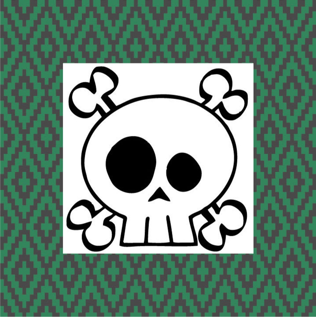 Skull Crossbones Funny Vinyl Sticker / Creepy Sticker / Many Colors and ...