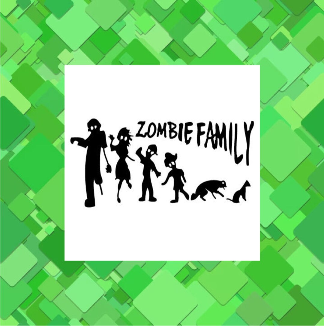 Zombie Family Vinyl Sticker / Funny Stick Family / Halloween Family ...