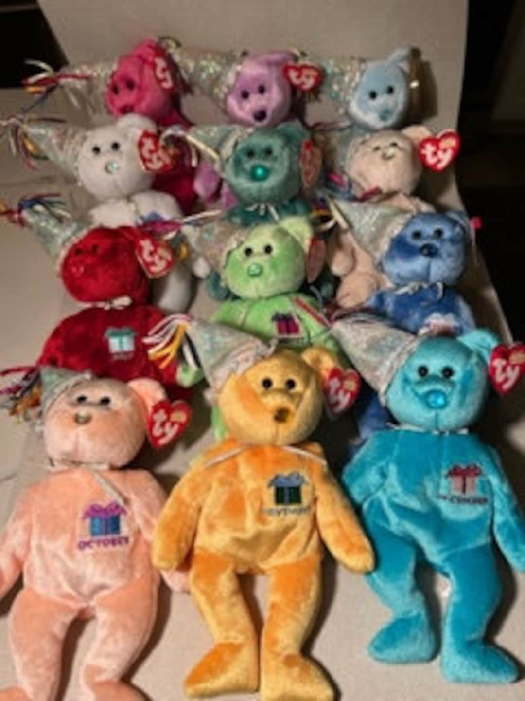 TY Beanie Baby Bears - BIRTHDAY (set of 12 Months W/ Hats) - Etsy