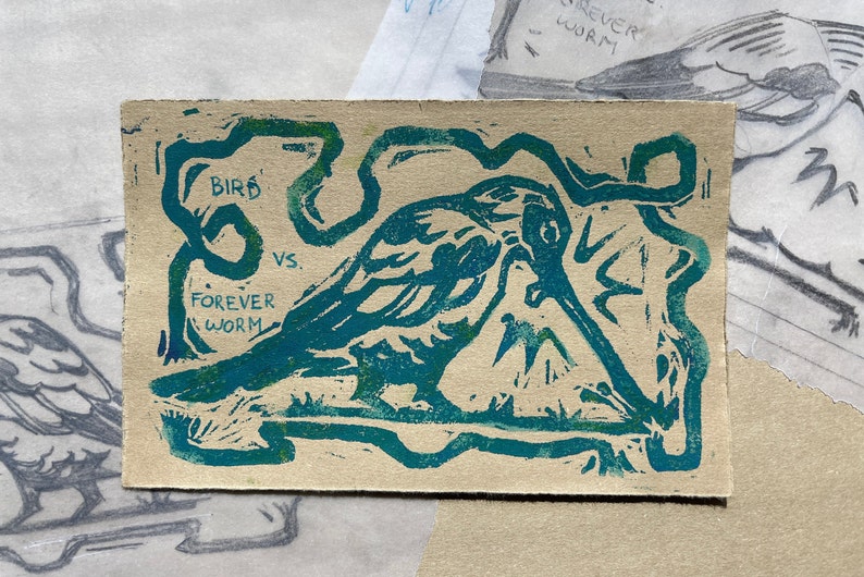 Bird Vs. Forever Worm - Etsy