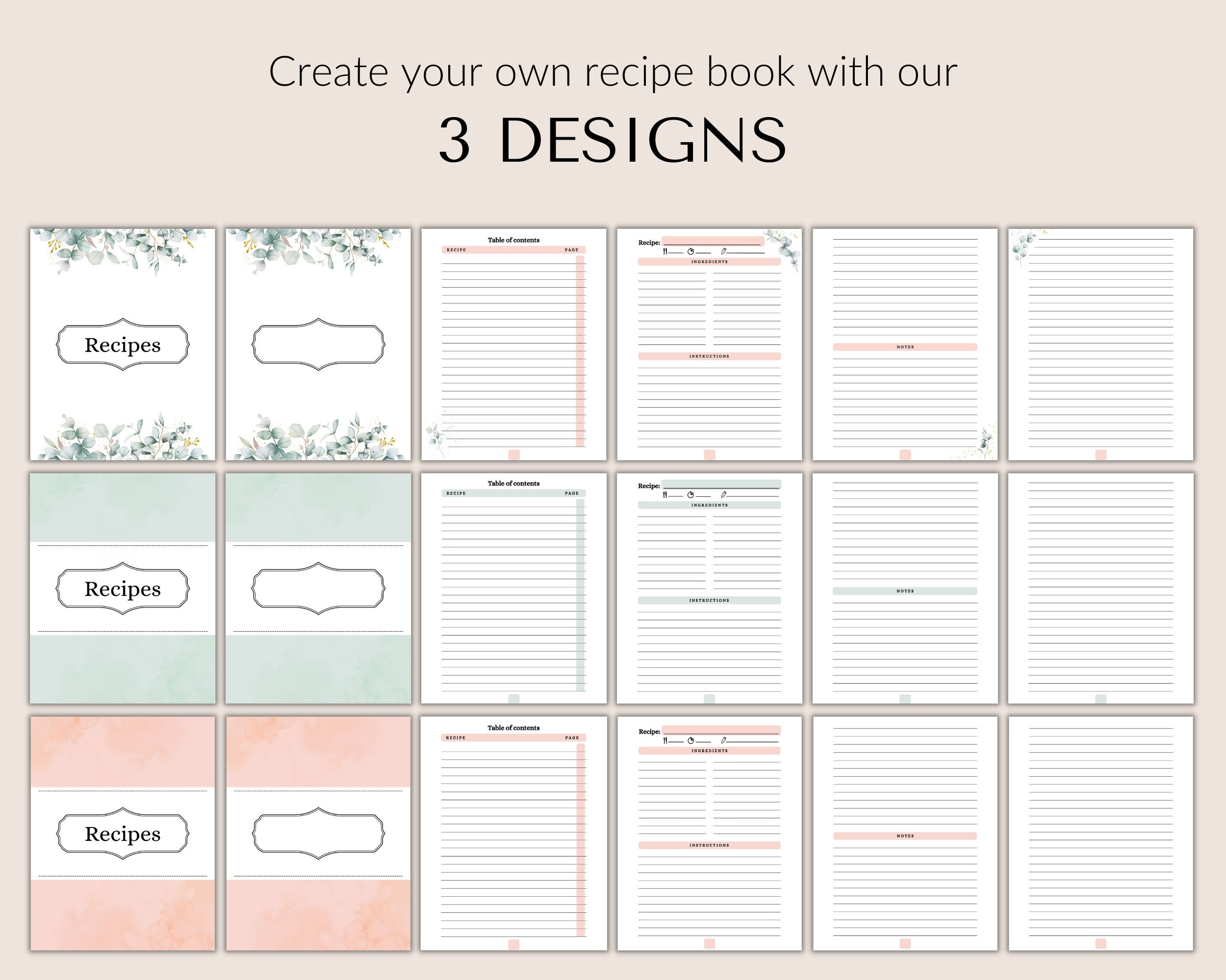 Printable Recipe Template Recipe Book Template Printable Recipe Page ...