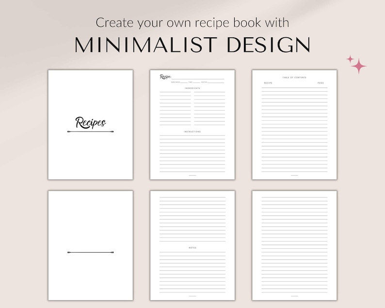 Printable Recipe Template | Recipe Book Template | Printable Recipe ...