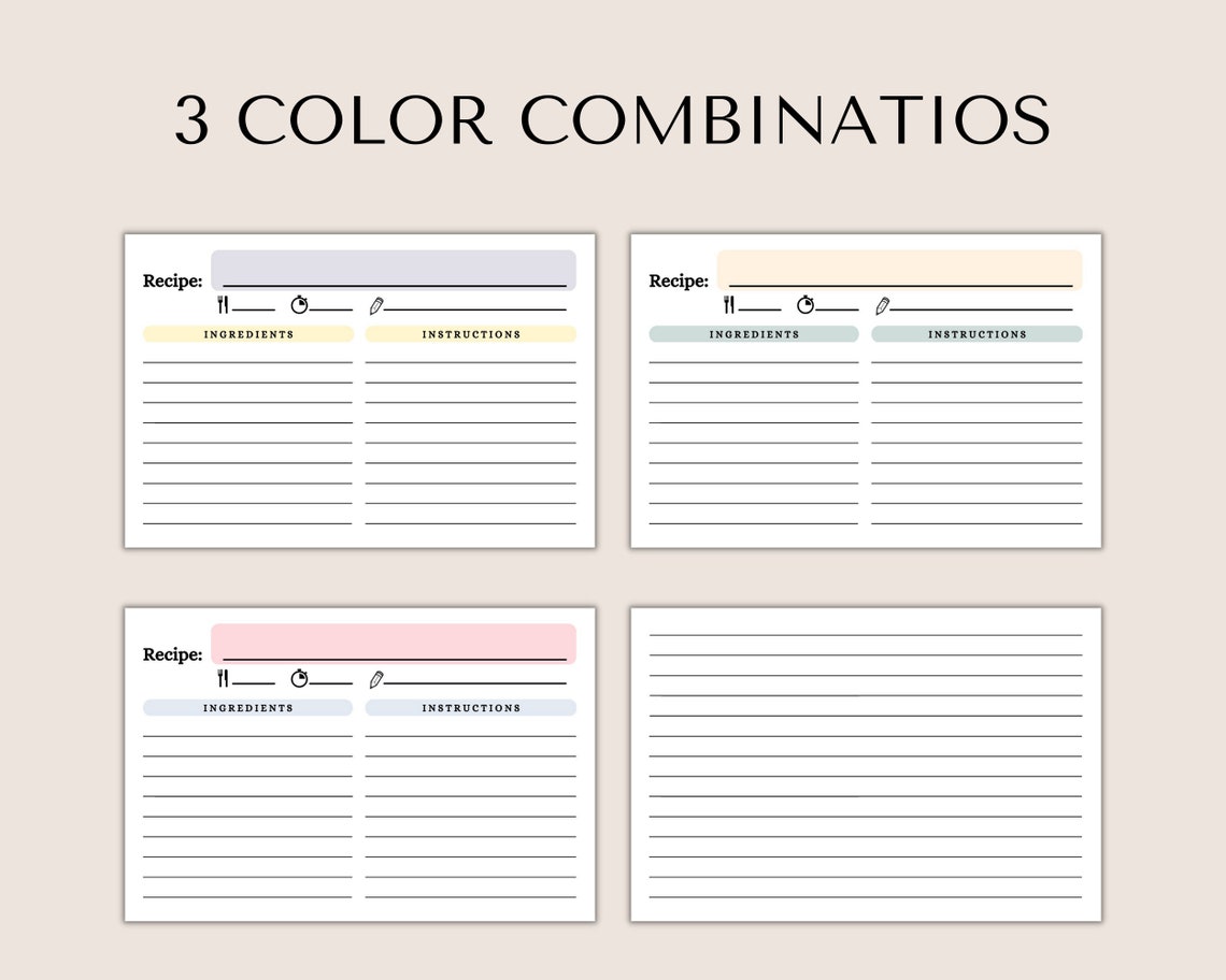 Printable Recipe Cards | Recipe Card Template for Your Recipe Cards ...