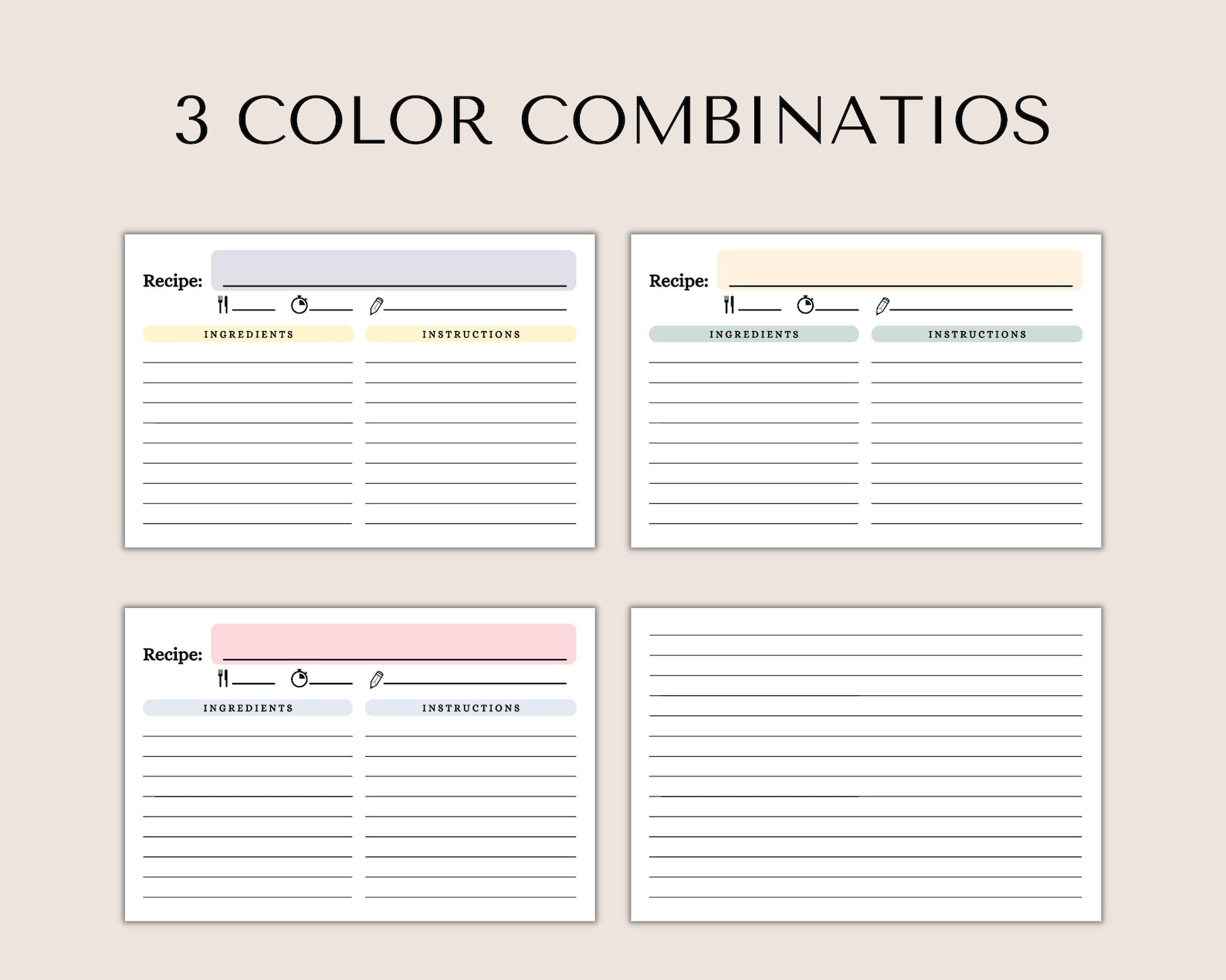 Printable Recipe Cards | Recipe Card Template for Your Recipe Cards ...