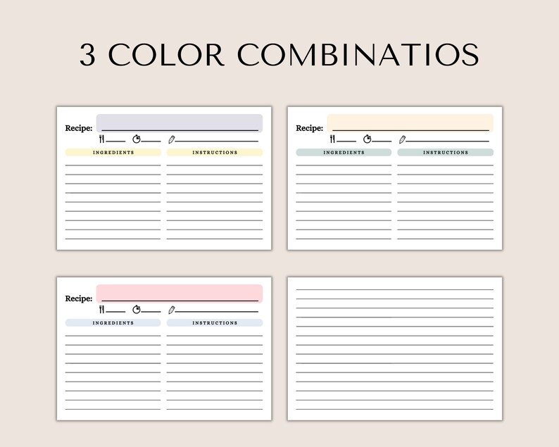 Printable Recipe Cards | Recipe Card Template for Your Recipe Cards ...