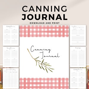 Printable Canning Journal | Canning Inventory Sheet for Your Kitchen ...