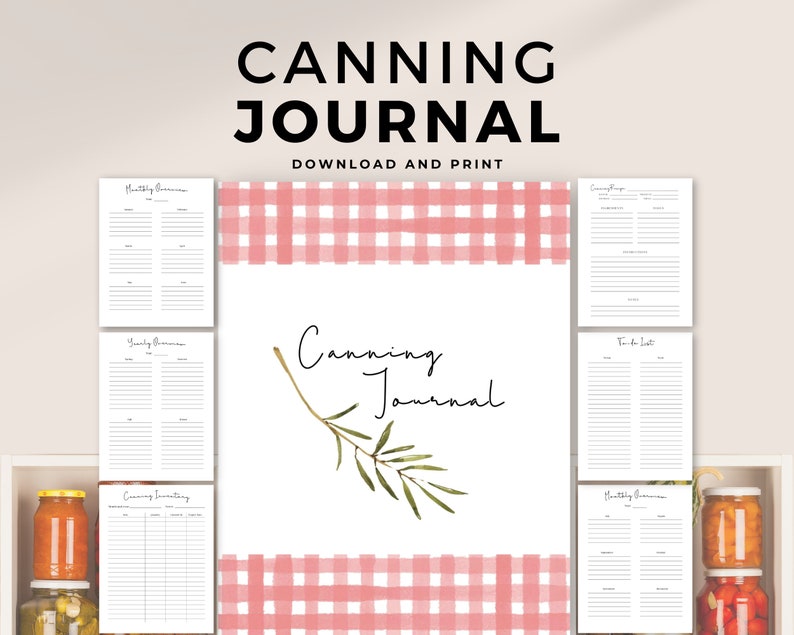 Printable Canning Journal | Canning Inventory Sheet for Your Kitchen ...