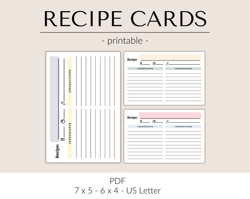 Printable Recipe Cards | Recipe Card Template for Your Recipe Cards ...