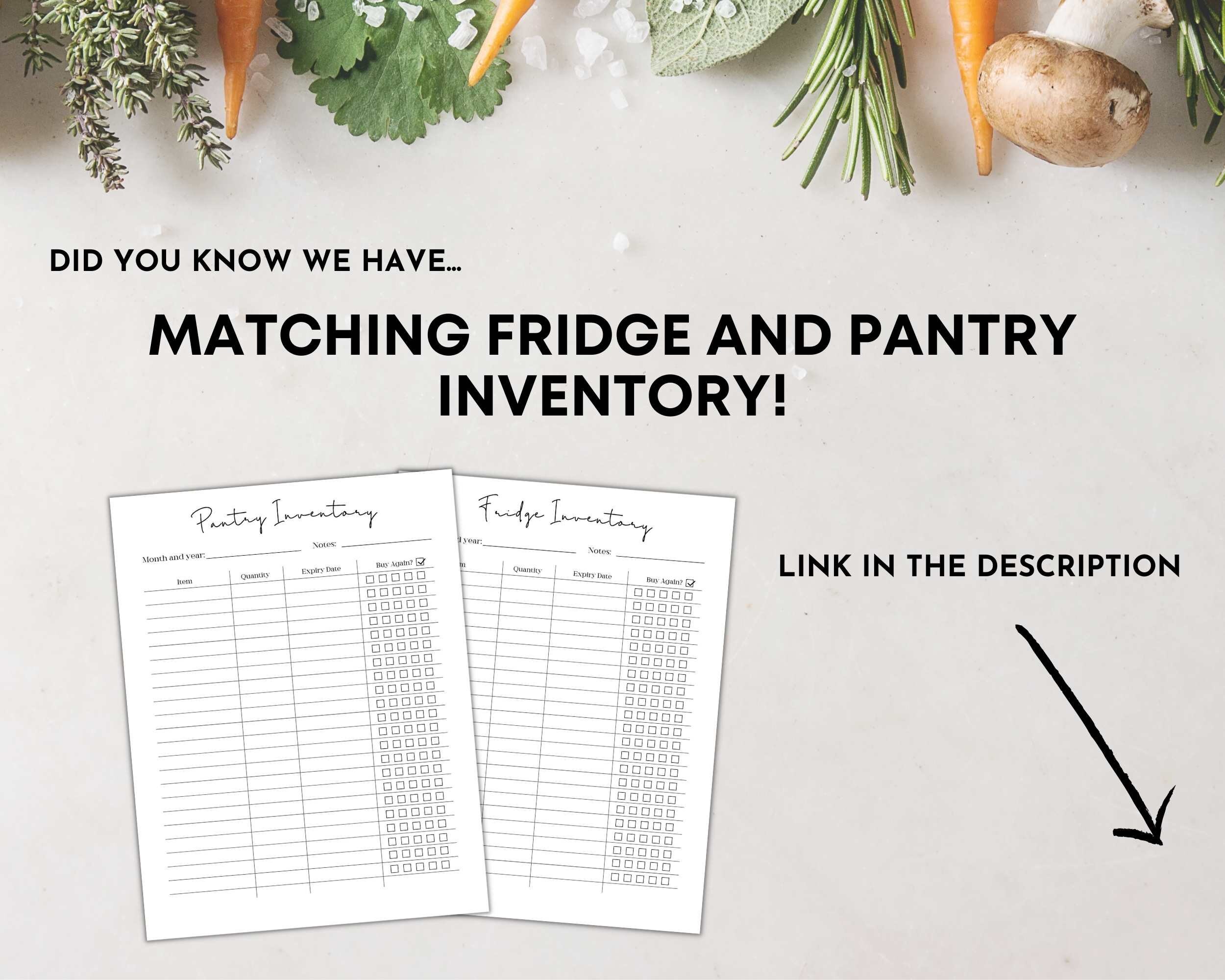 Printable Freezer Inventory Tracker | Food Inventory Template for Your ...