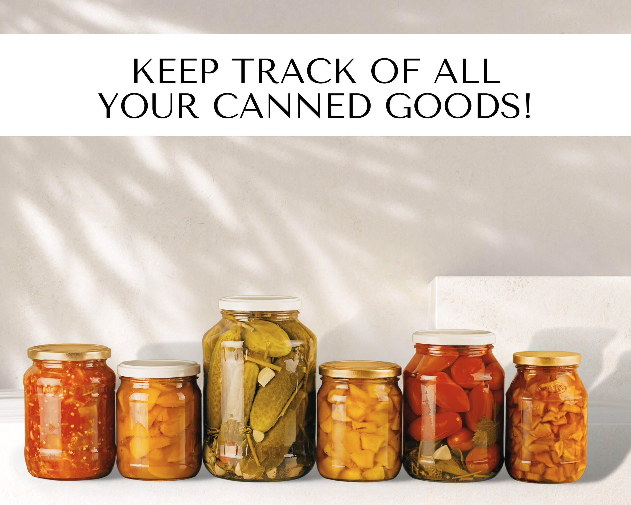 Printable Canning Inventory Tracker Canning Inventory Template for Your ...