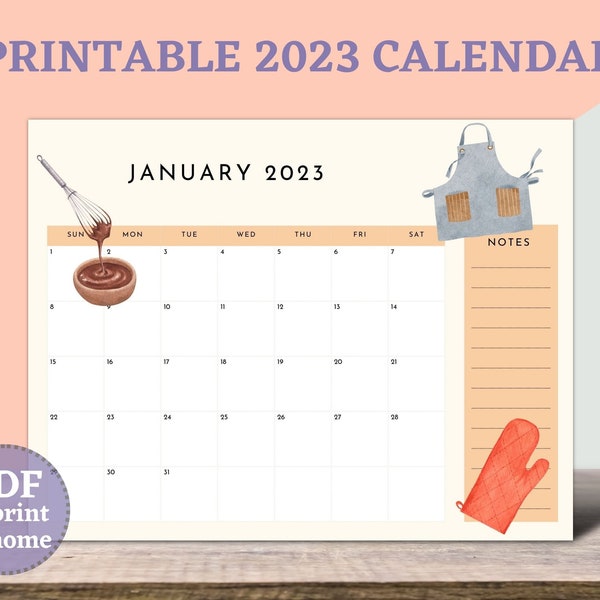 Kitchen Calendar - Etsy