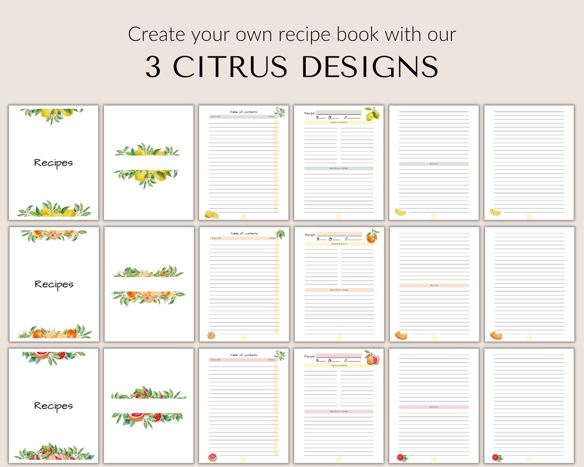 Printable Recipe Template Recipe Book Template Printable Recipe Page ...