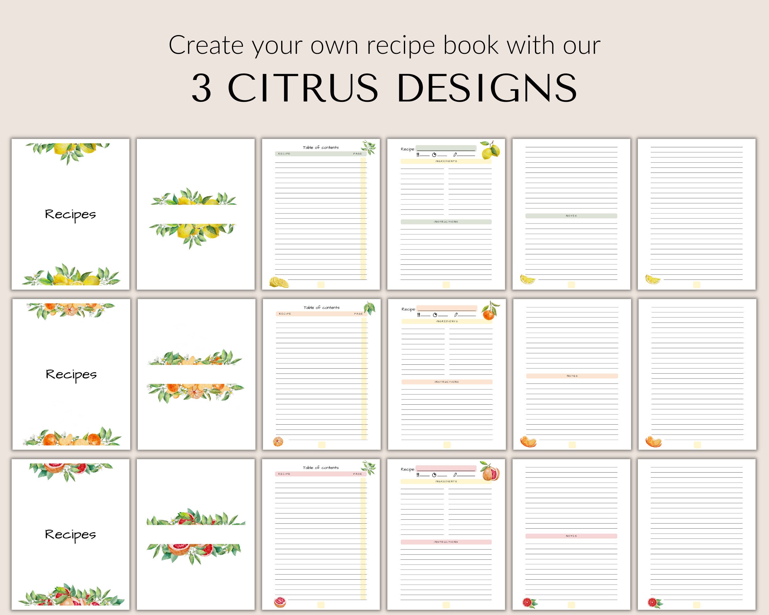Printable Recipe Template Recipe Book Template Printable Recipe Page ...