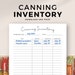 Printable Canning Inventory Template | Canning Inventory Sheet for Your ...