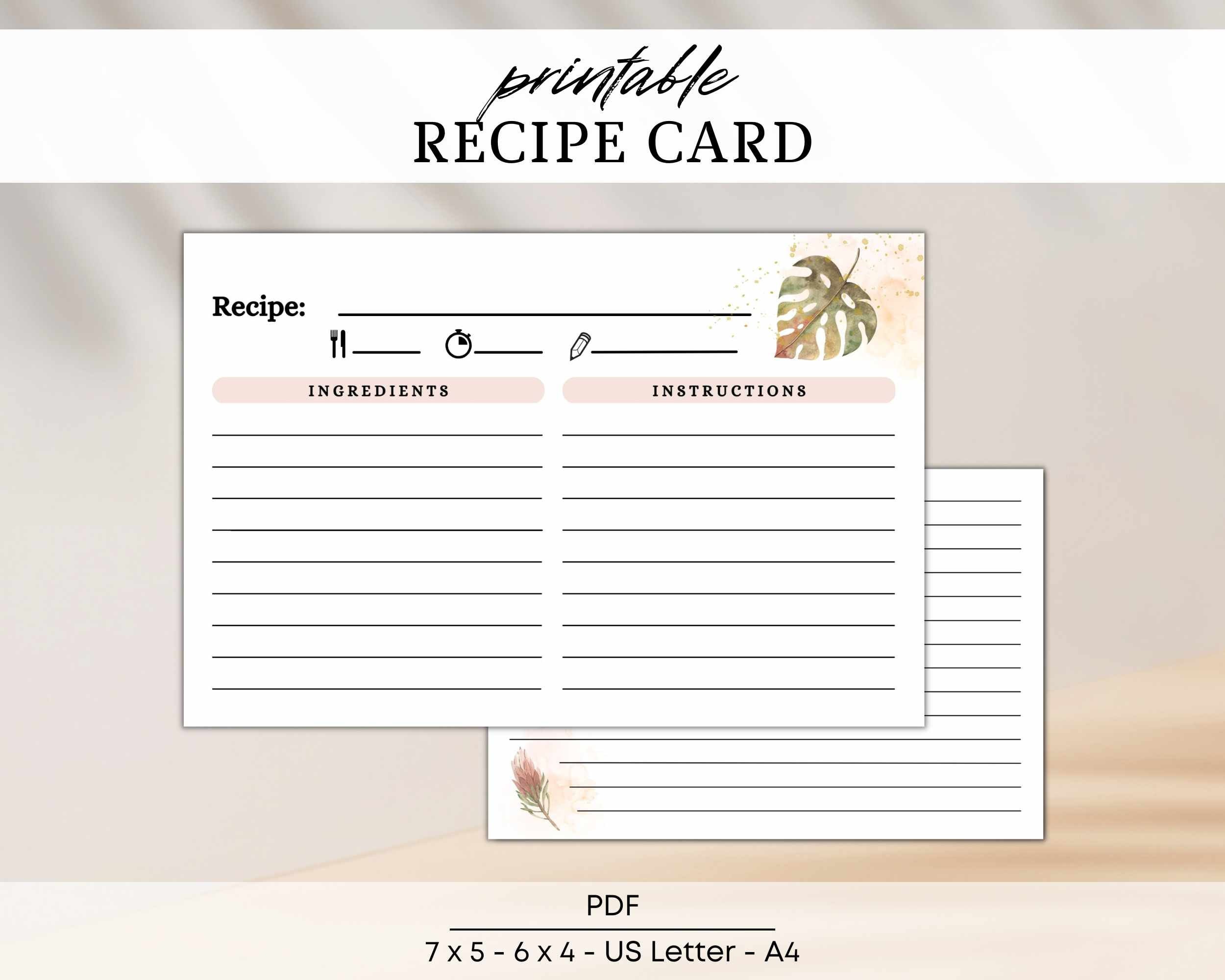 Modern Recipe Card