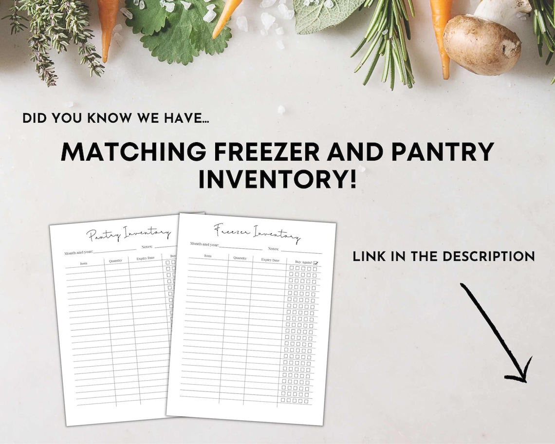 Printable Fridge Inventory Tracker | Food Inventory Template for Your ...