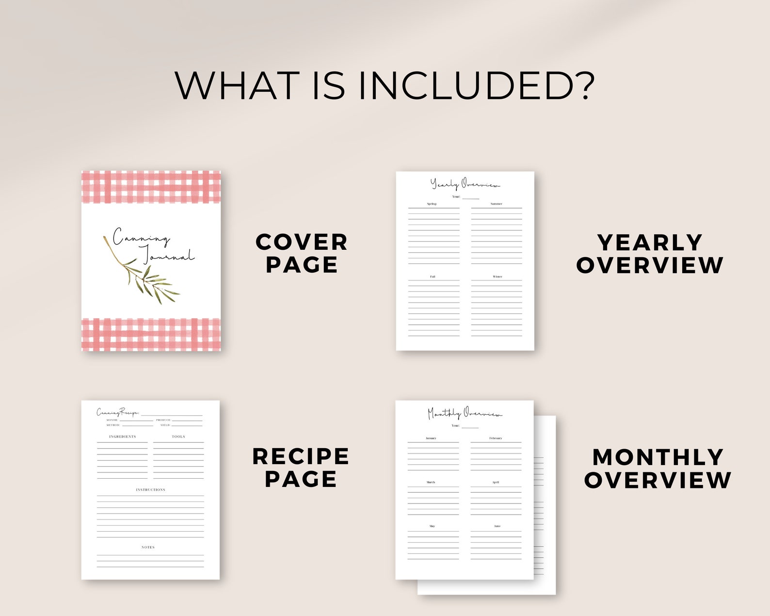 Printable Canning Journal | Canning Inventory Sheet for Your Kitchen ...
